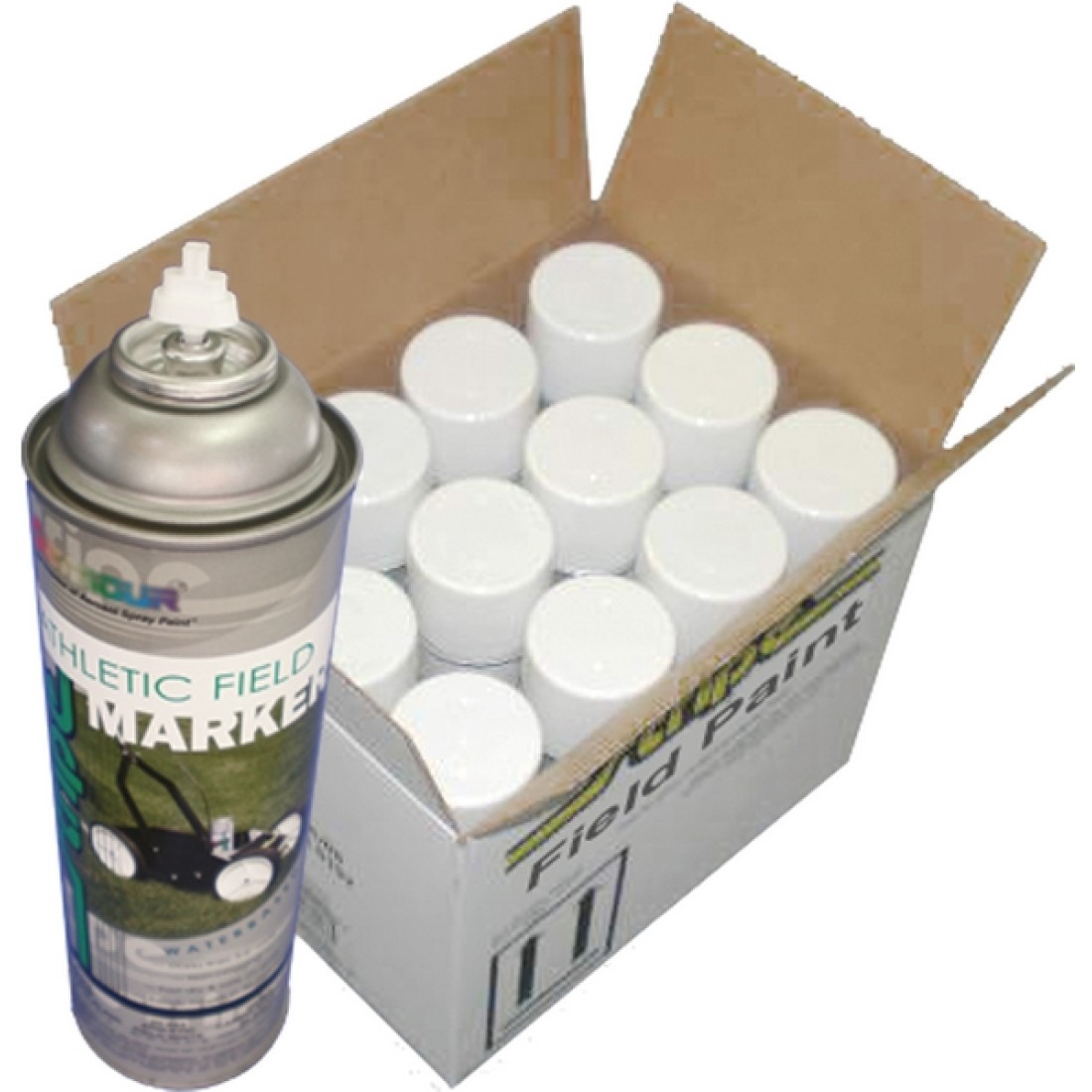 Field Paint Case (12) White | Vibrant and Durable Field Marking\"\n
